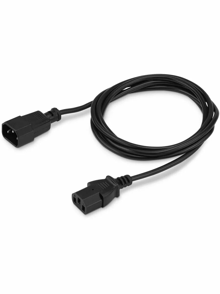 Кабель-удлинитель KP-PC-C13-C14-3m IEC C13 IEC C14 3м черный