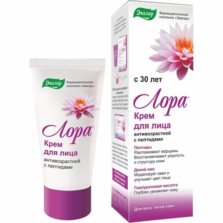 Крем для лица Эвалар "Лора", антивозрастной, с 30 лет, 30 г