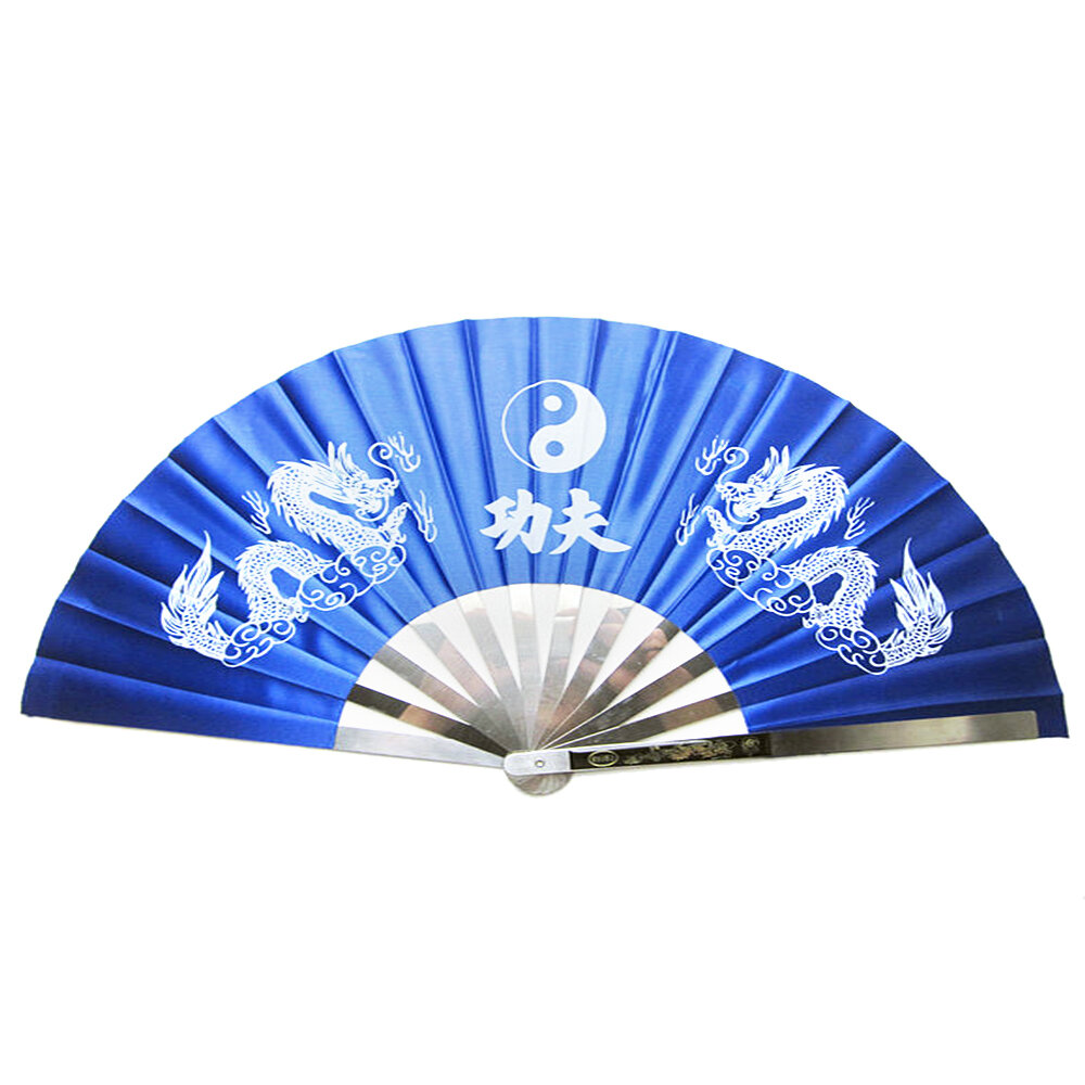 Китайский веер тайцзи из нержавеющей стали, складной веер кунг-фу для мужчин и женщин