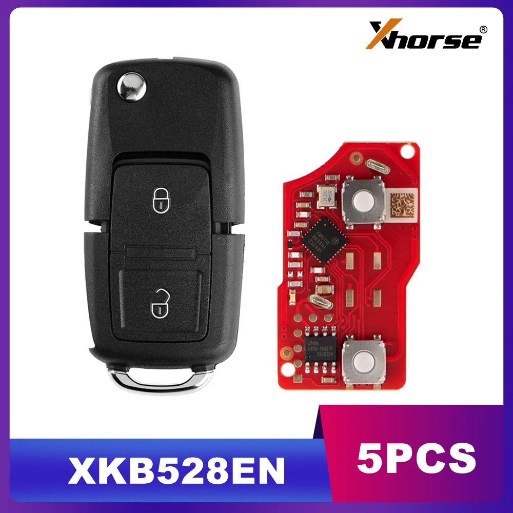 5 шт. Xhorse XKB528EN проводной пульт 2-го поколения B5 стиль 2 кнопки