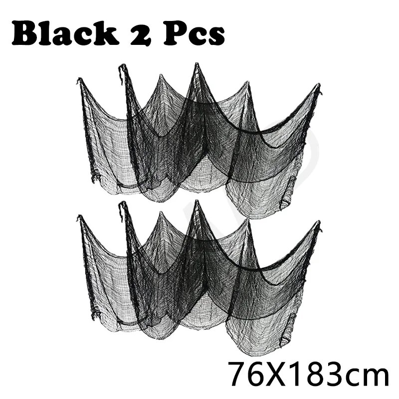 Черная искусственная паутина для Хэллоуина Черный, Black 2 Pcs