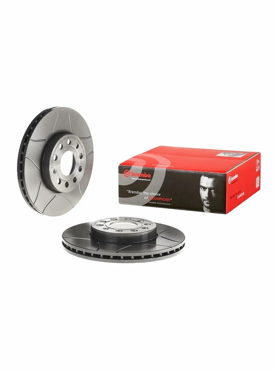 Диск тормозной передний вентилируемый BREMBO 09914575 для AUDI A3, SEAT Leon, SKODA Superb, Volkswagen Caddy