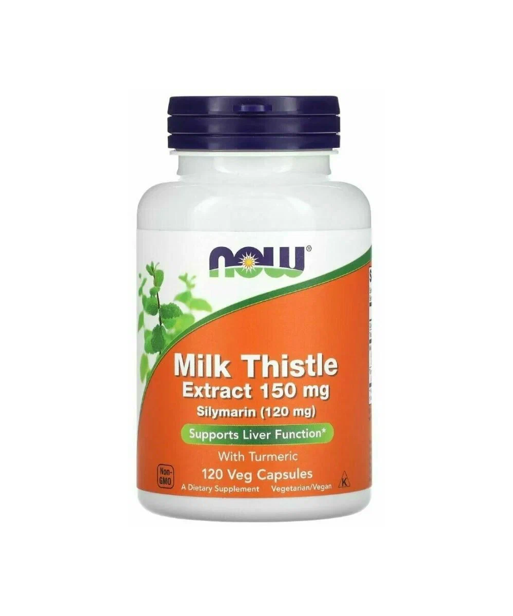 Экстракт расторопши Now Silymarin milk thistle 150mg 120 vcaps