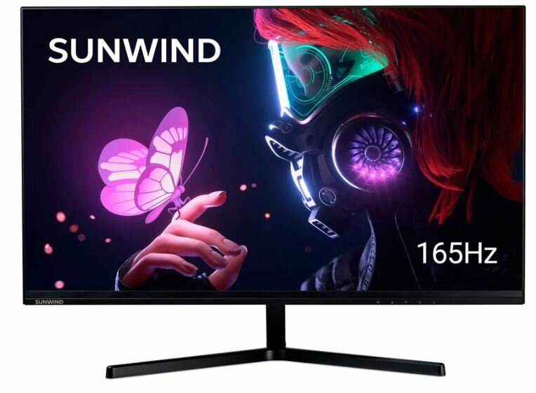 23,8" Монитор SunWind SUN-M24BG110 (SUN-M24BG110) черный - 1920x1080@165Гц, VA, 6 мс, 4000:1, 250 Кд/м, 178/178, HDMI, Display Port,