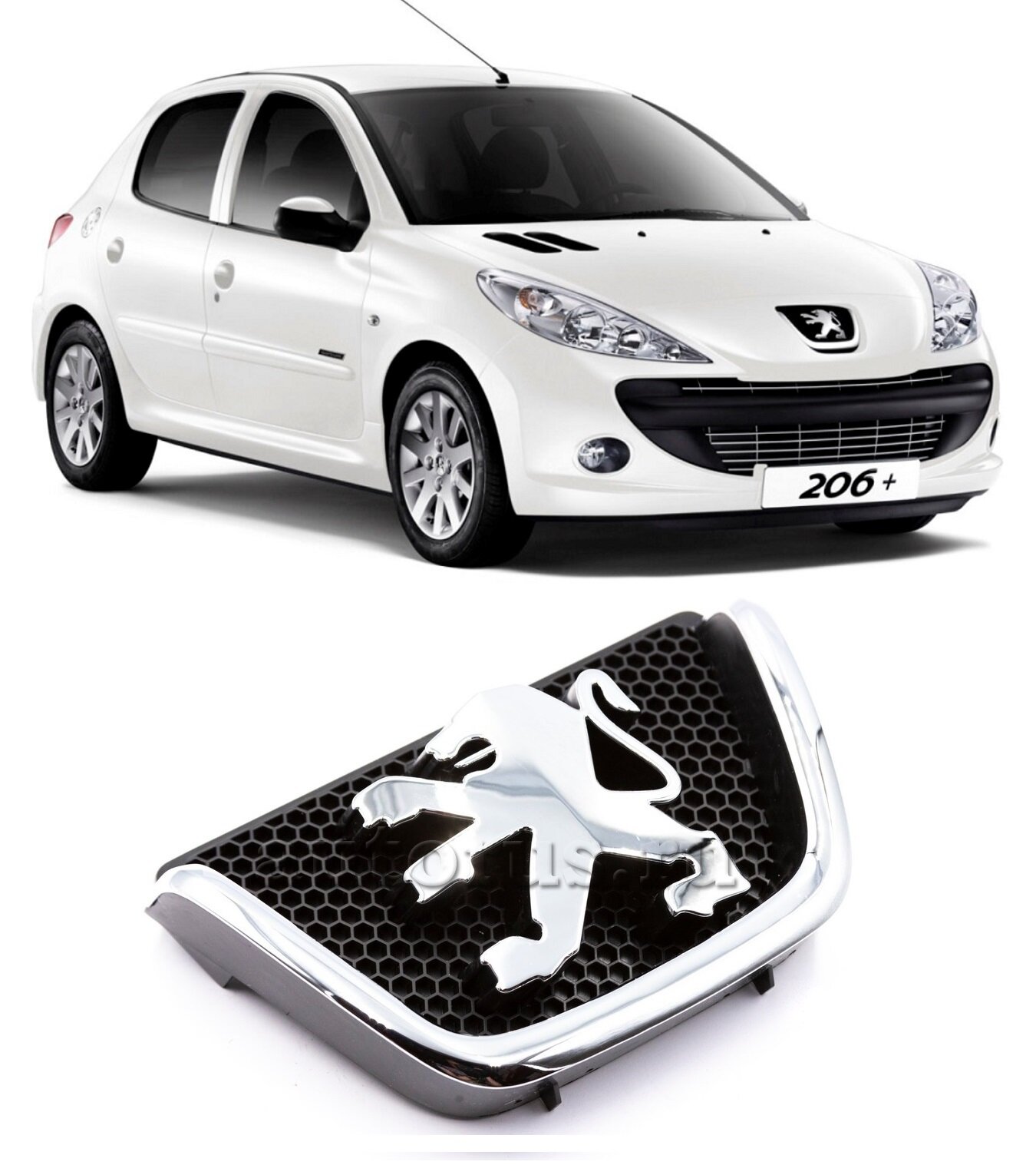 Эмблема пежо 206/Эмблема решетки радиатора на Peugeot206 / решетка Пежо дорест/ логотип CITROEN/PEUGEOT 7810. C5