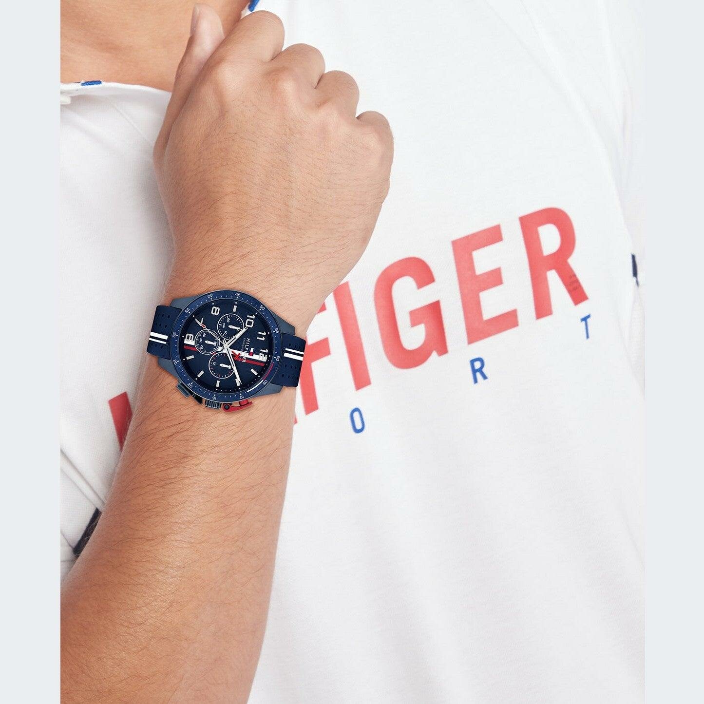 Наручные часы TOMMY HILFIGER, белый, синий, красный — фото 1