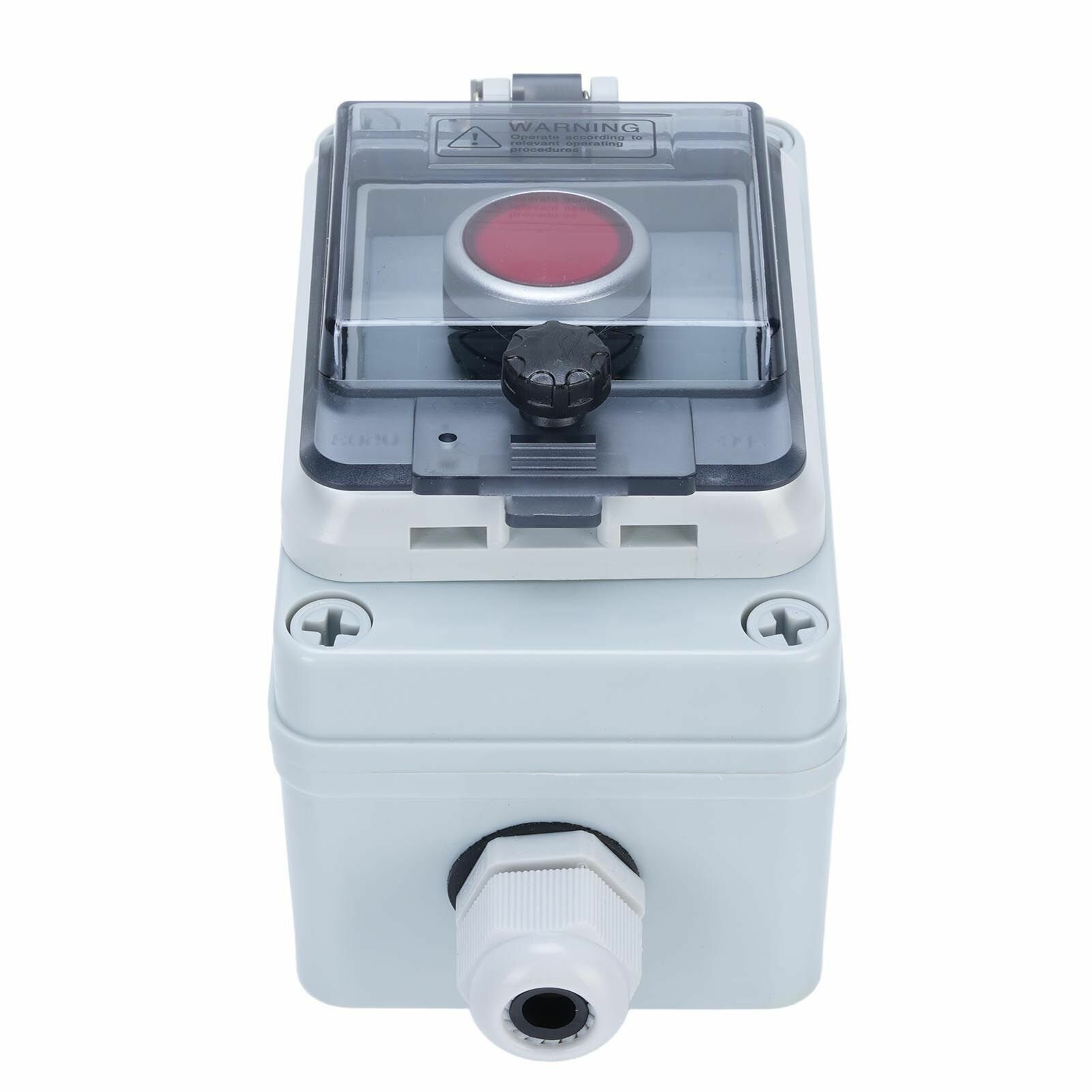 Кнопка переключателя, водонепроницаемая коробка, IP67, красная, аварийная остановка, предотвращает неправильное срабатывание с защитной крышкой