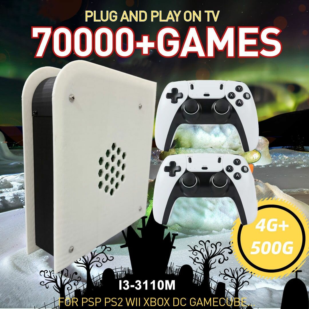 M15 60+Эмуляторы 500GB Игровая Консоль Batocera I3-3110M 70000+Игр Для PS2 Беспроводная Ручка