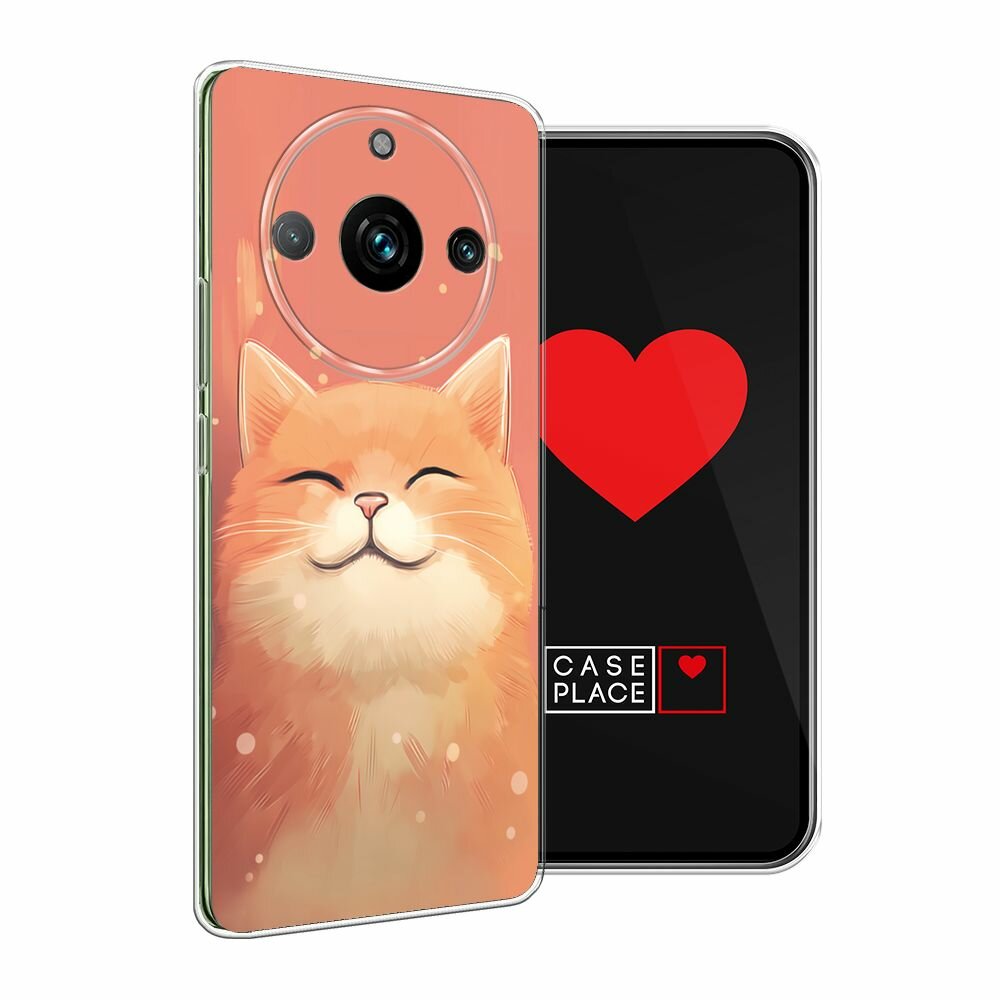 Чехол на Realme 11 Pro / Реалми 11 Про с принтом "Довольный рыжий котик" — фото 1