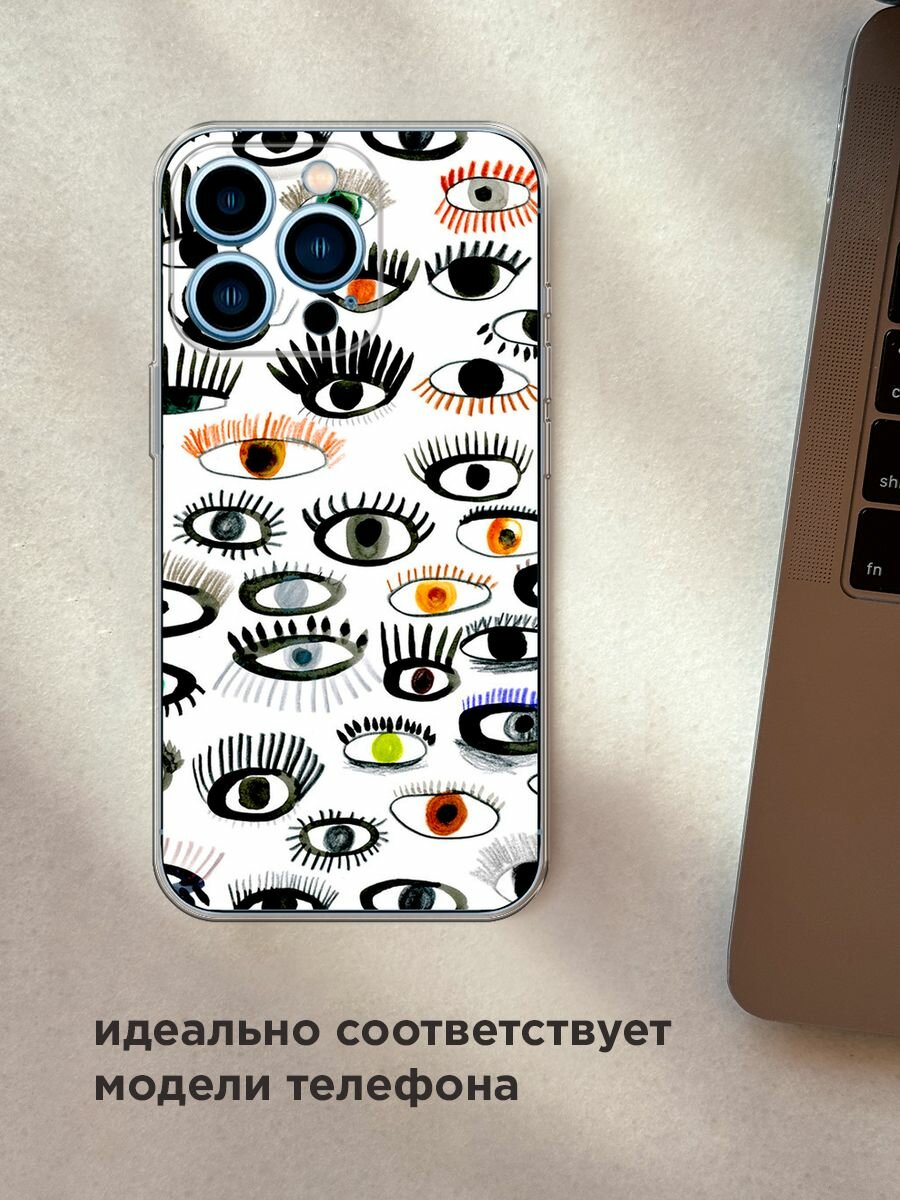 Чехол на Apple iPhone 13 Pro / Айфон 13 Про с принтом "Глаза акварель" — фото 1
