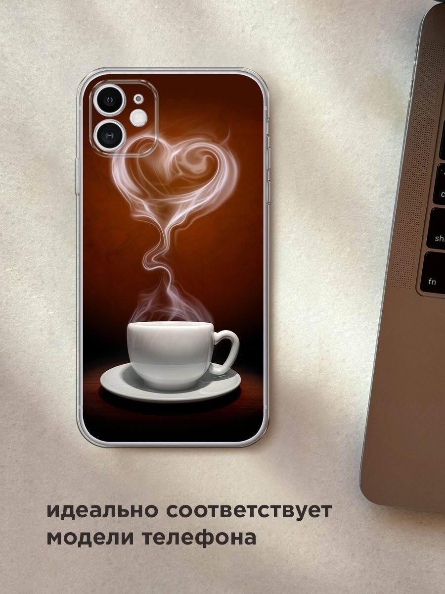 Чехол на Apple iPhone 11 / Айфон 11 с принтом "Кофейная любовь" — фото 1