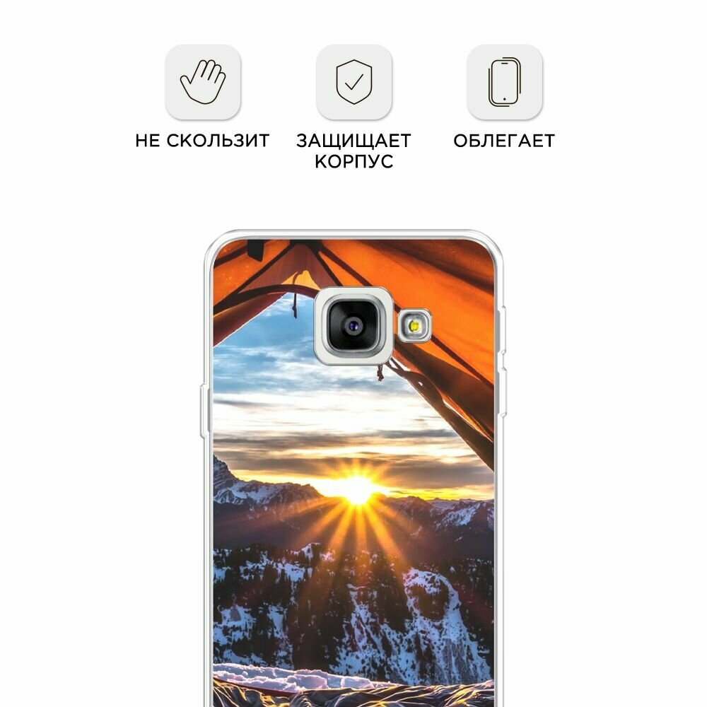 Чехол на Samsung Galaxy A3 2016 / Самсунг Галакси А3 2016 с принтом "Горы 7" — фото 1