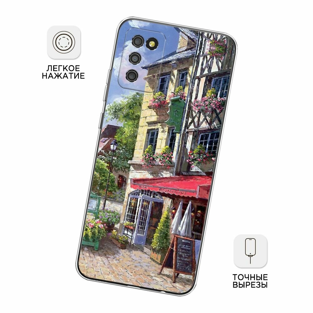 Чехол на Samsung Galaxy A02s / Самсунг Галакси A02s с принтом "Старая улица" — фото 1