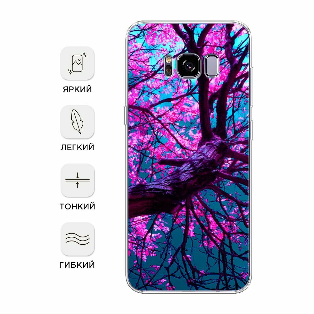 Чехол на Samsung Galaxy S8 + / Самсунг Галакси С8 Плюс с принтом Фиолетовое дерево — фото 1