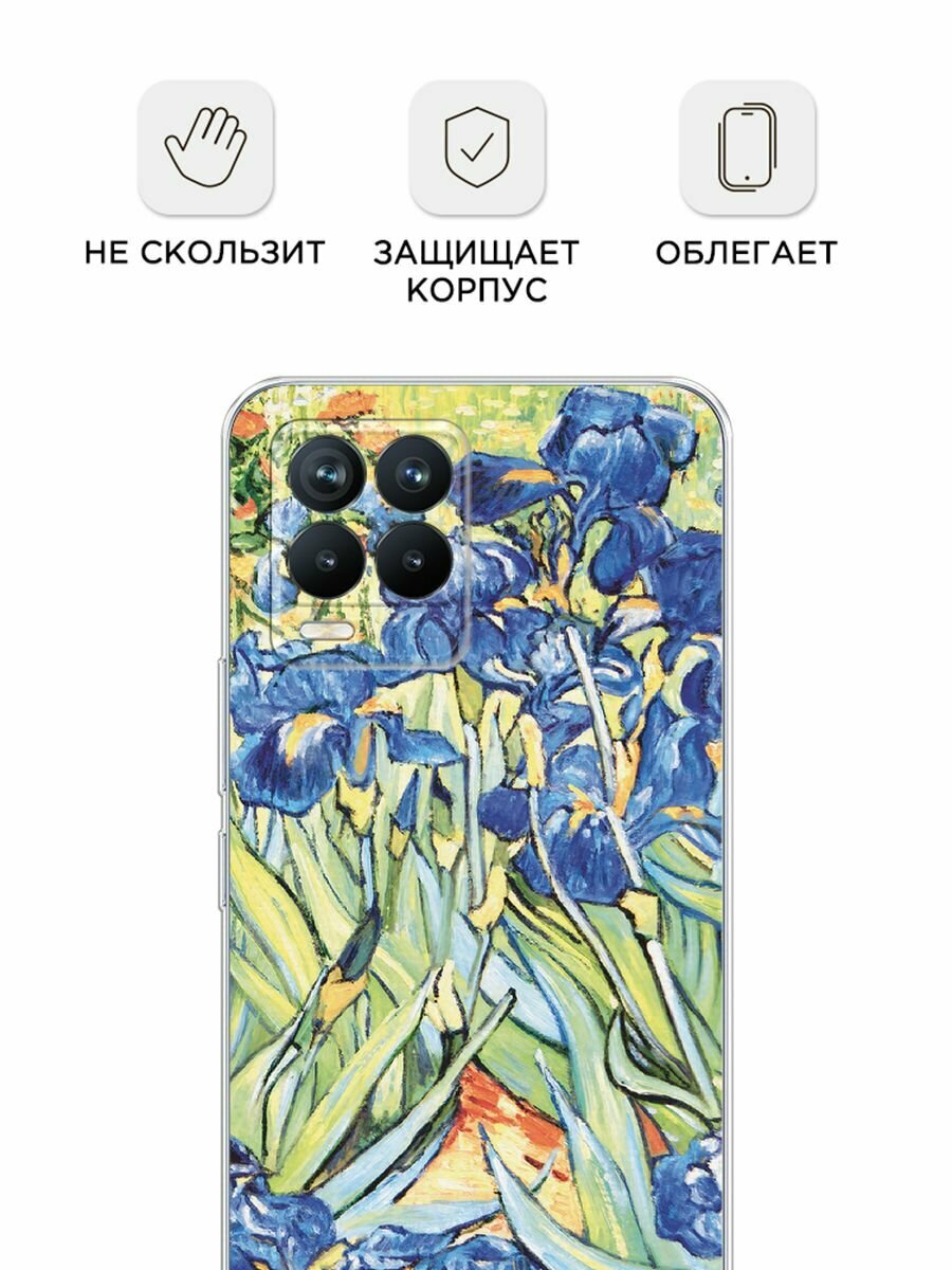 Чехол на Realme 8/8 Pro / Реалми 8/8 Про с принтом "Ирисы Ван Гог" — фото 1