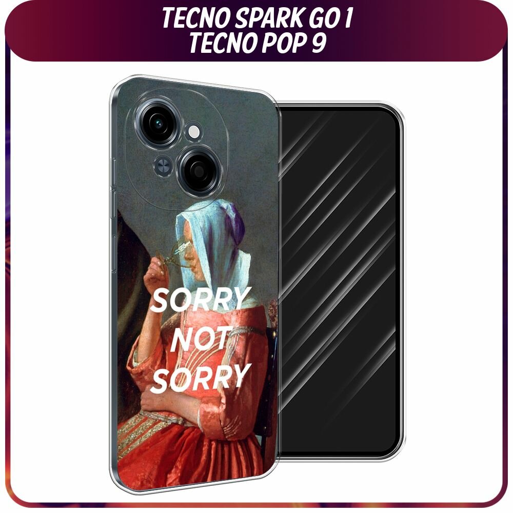 Чехол на Tecno Spark Go 1/Pop 9 / Текно Спарк Go 1/Поп 9 с принтом sorry not sorry