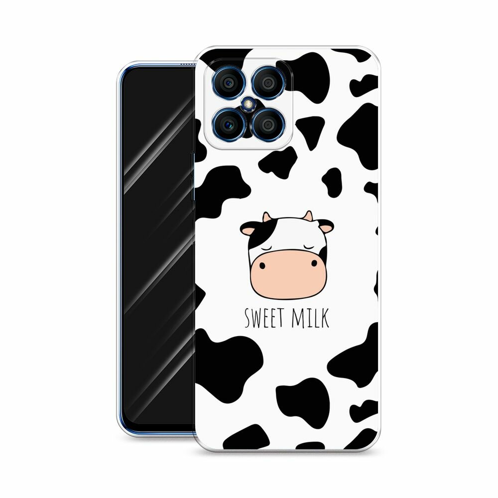Силиконовый чехол на Honor X8 / Хуавей X8 с принтом Sweet milk — фото 1