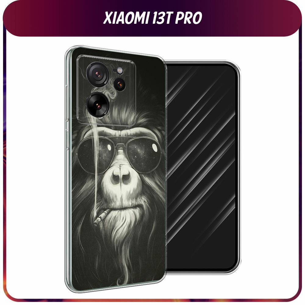 Чехол на Xiaomi 13T Pro / Сяоми 13Т Про с принтом "Обезьяна в очках"