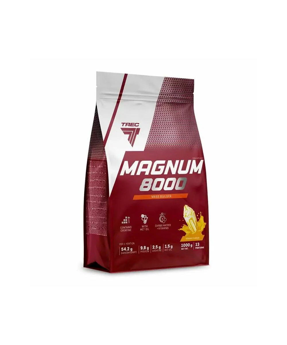 Гейнер Trec Nutrition Magnum 8000, для набора массы, 1 кг, банан