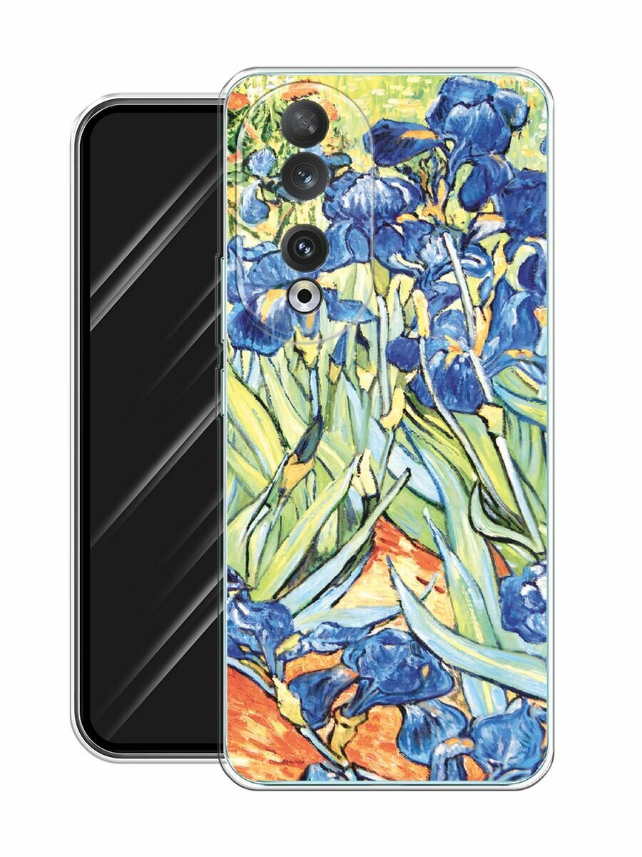 Силиконовый чехол на Honor 90 / Хонор 90 с принтом "Ирисы Ван Гог" — фото 1