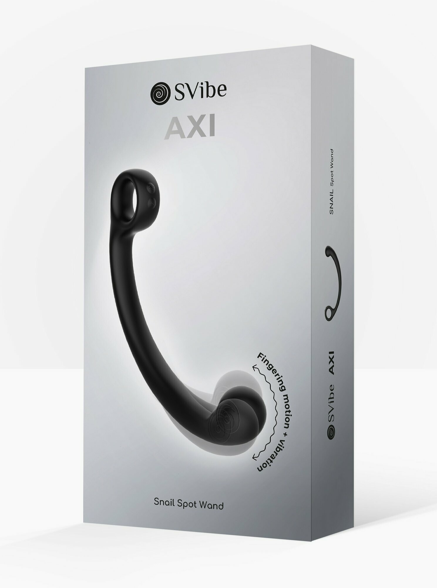 Вибромассажер SVibe Axi, для стимуляции точек G/P/C, 20 см, силикон, черный