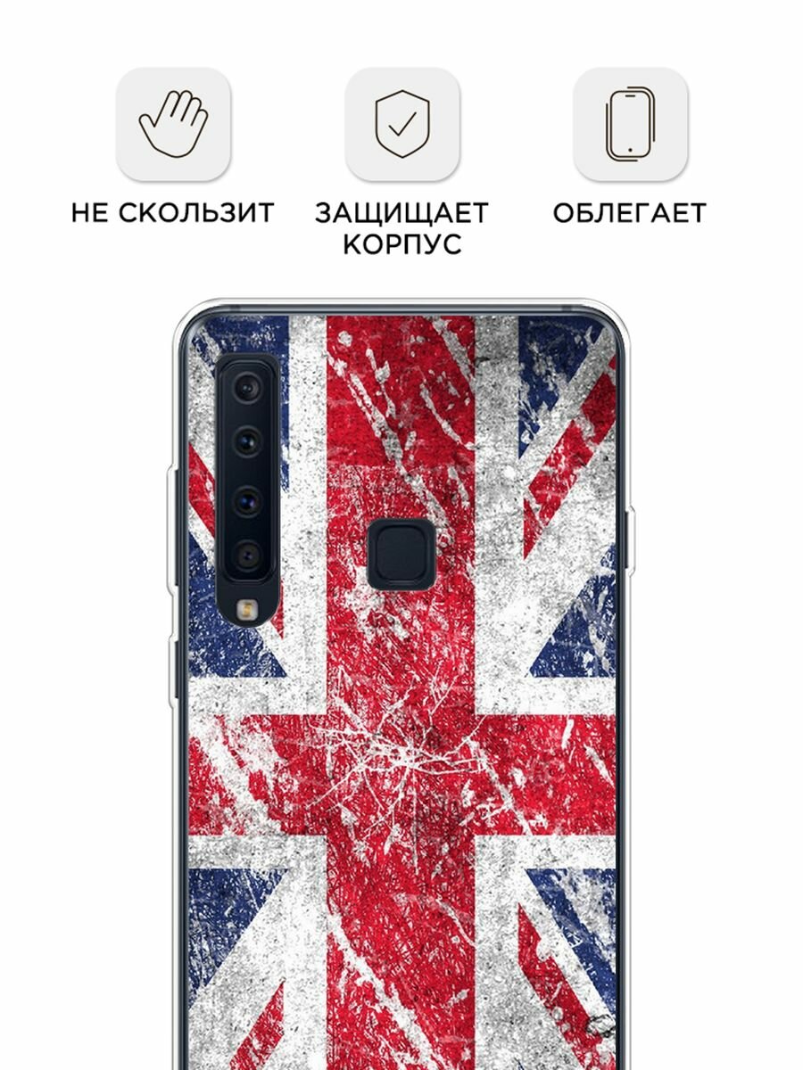 Чехол на Samsung Galaxy A9 2018 / Самсунг Галакси А9 2018 с принтом "Флаг британский" — фото 1