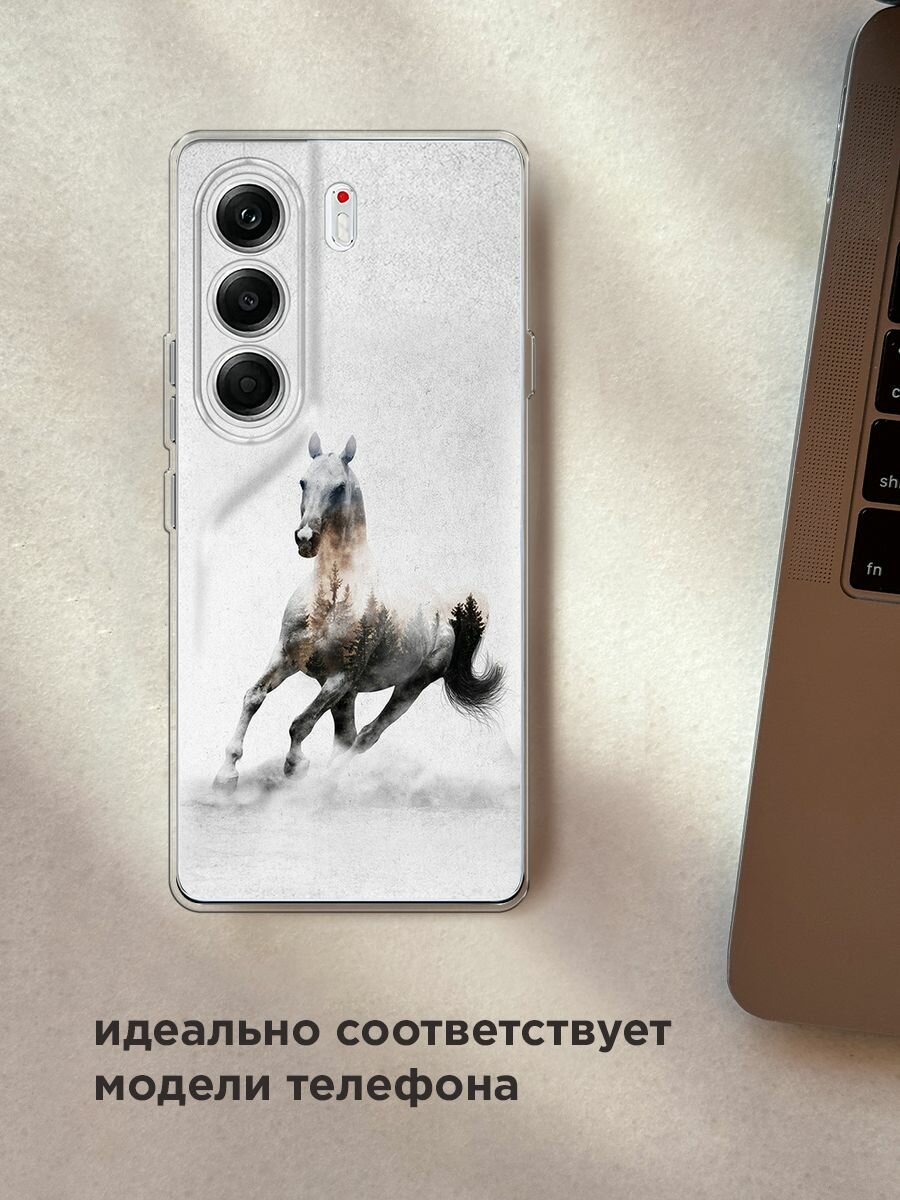 Чехол на Tecno Camon 40 Pro 5G / Текно Камон 40 Про 5G с принтом "Лошадь лес" — фото 1