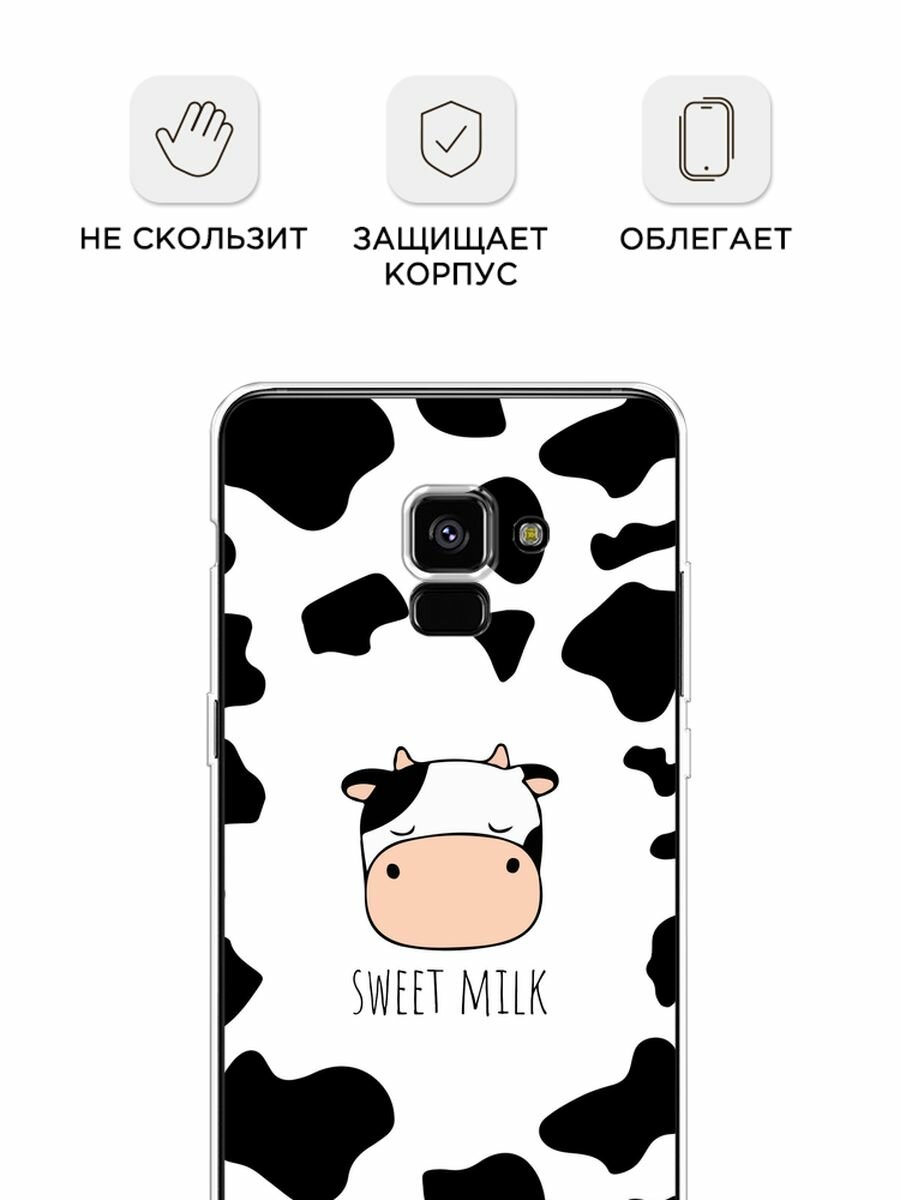 Чехол на Samsung Galaxy A8 + / Самсунг Галакси А8 Плюс 2018 с принтом Sweet milk — фото 1
