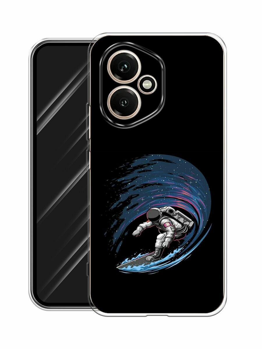 Чехол на Honor 400 / Хонор 400 с принтом "Космонавт на серфе" — фото 1