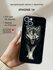 Чехол на Apple iPhone 14 / Айфон 14 с принтом "Злобный волк из ночи"