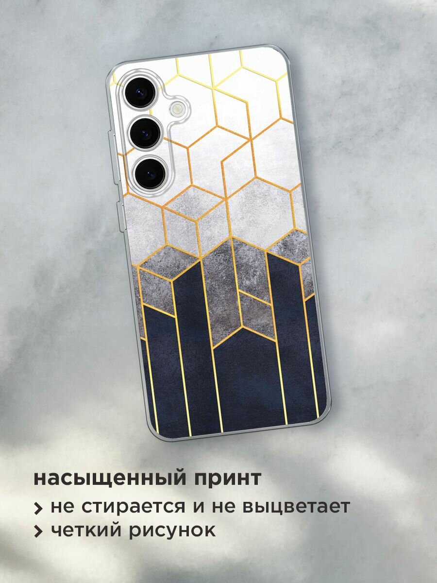 Чехол на Samsung Galaxy S25 FE / Самсунг S25 Фе с принтом "Черно-белая мозаика" — фото 1