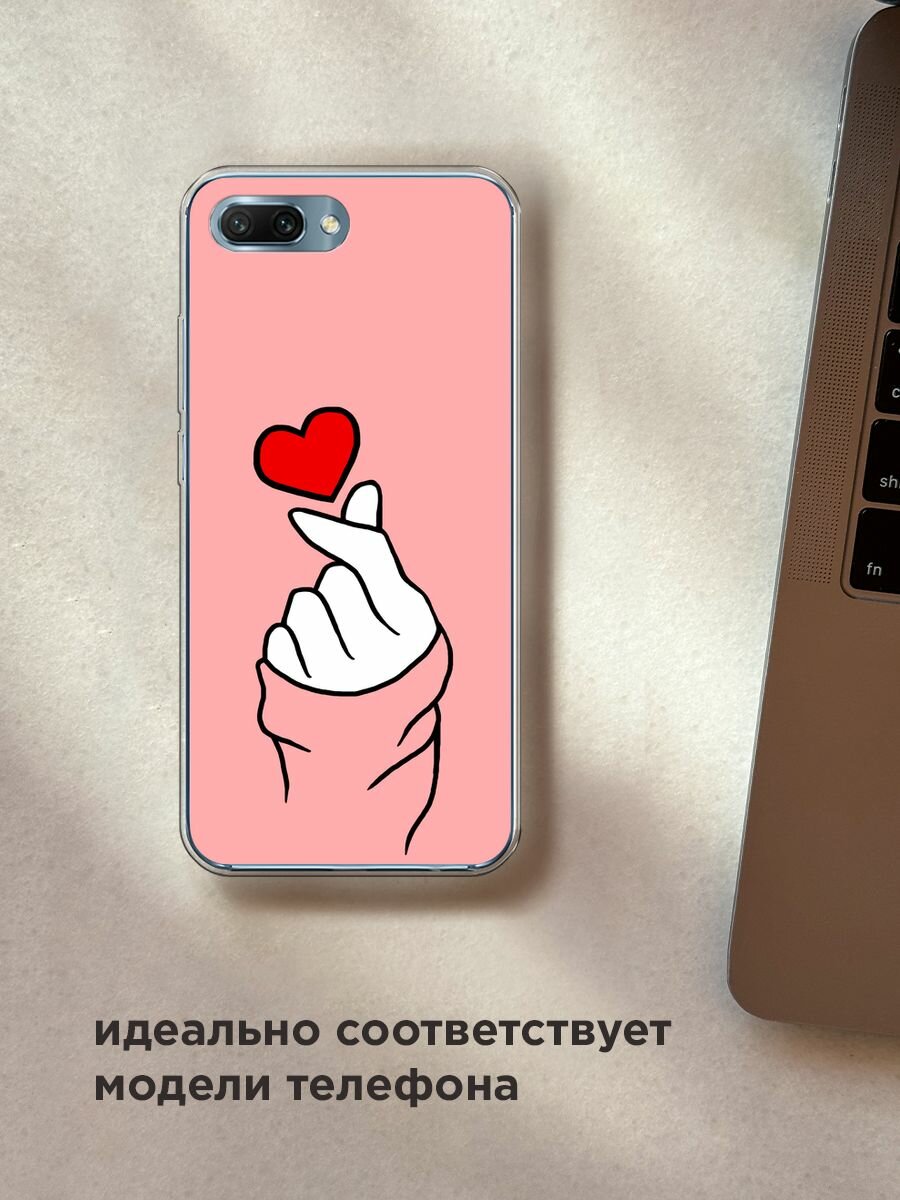 Силиконовый чехол на Honor 10 / Хонор 10 с принтом "Милое сердечко" — фото 1