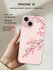 Чехол на Apple iPhone 15 / Айфон 15 с принтом "Цветущая ветка сакуры рисунок", п...