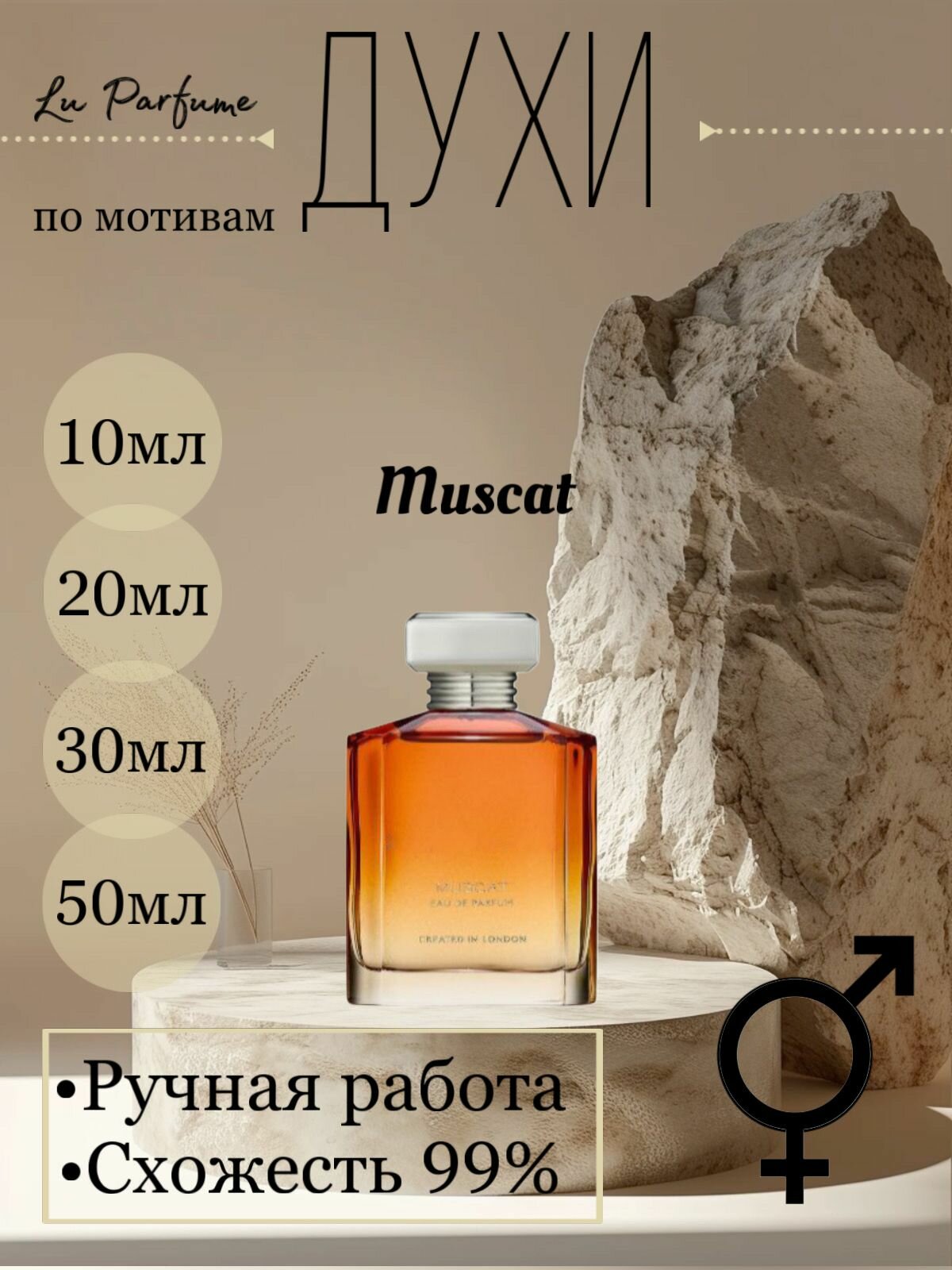Духи ручной работы по мотивам 'Muscat', для мужчин и женщин Lu Parfume