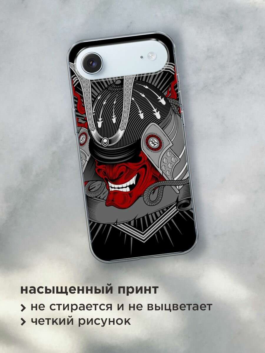 Чехол на Apple iPhone Air / Айфон Айр с принтом "Красная маска самурая" — фото 1