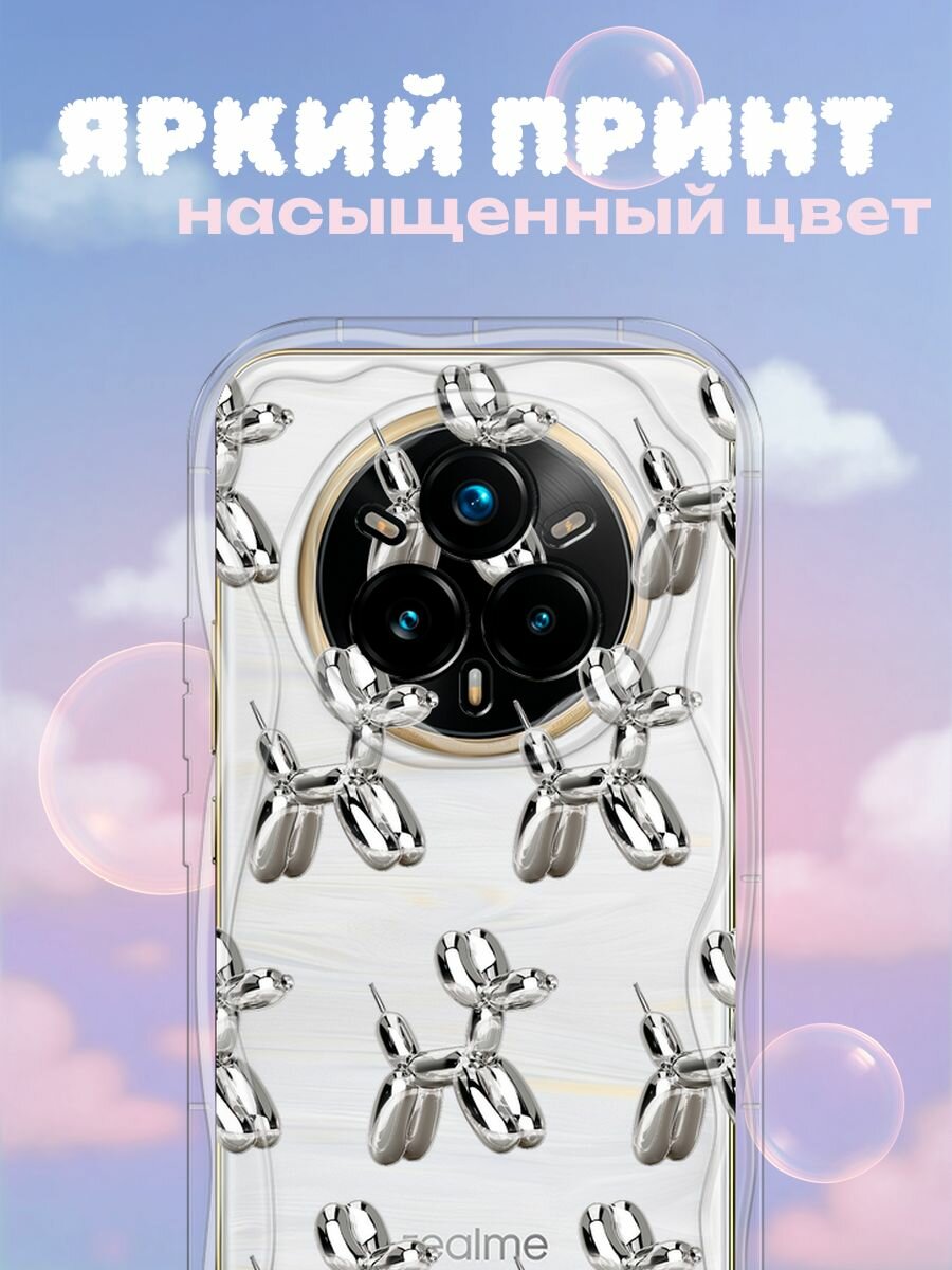 Чехол на Realme 14 Pro Plus / Реалми 14 pro plus с принтом balloon dogs 3 — фото 1