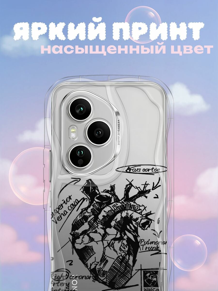Чехол на Honor 400 Pro / Хонор 400 Pro с принтом "Анатомическое сердце 2" — фото 1