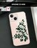 Чехол на Apple iPhone 13 mini / Айфон 13 мини с принтом "Цветы с черными листьям...