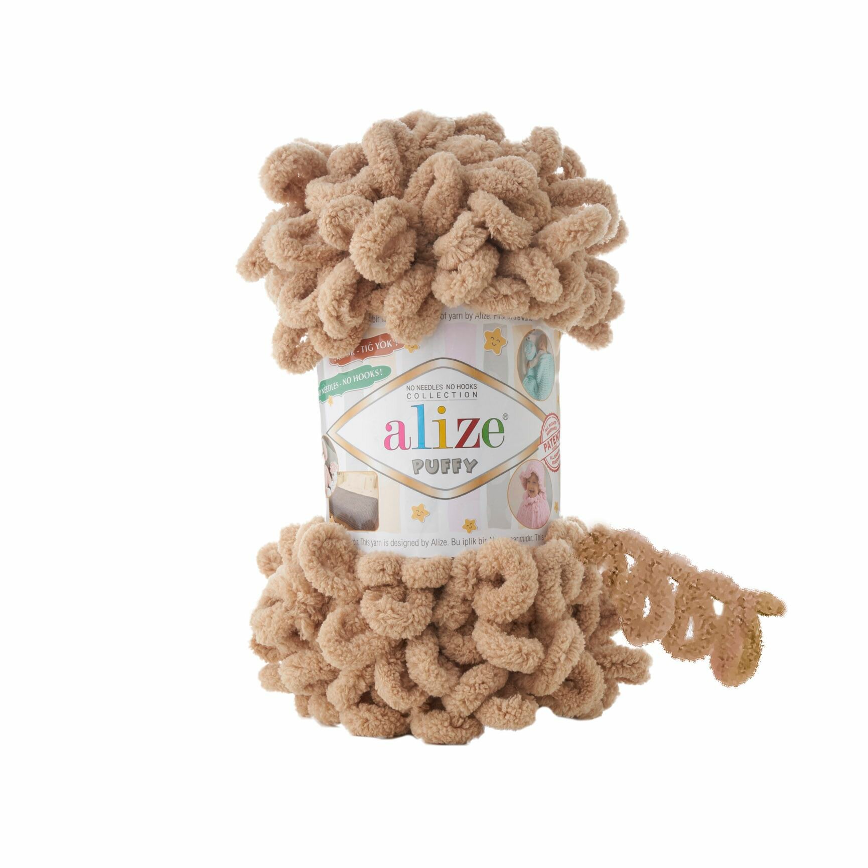 Пряжа Alize Puffy 262 (5 мотков по 100г/9м) беж