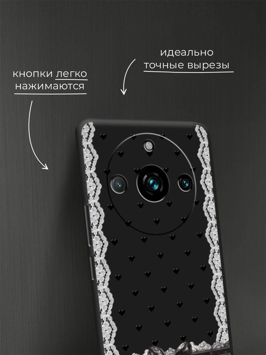 Чехол на Realme 11 Pro Plus / Реалми 11 Про Плюс с принтом "Надпись в цветах 2"