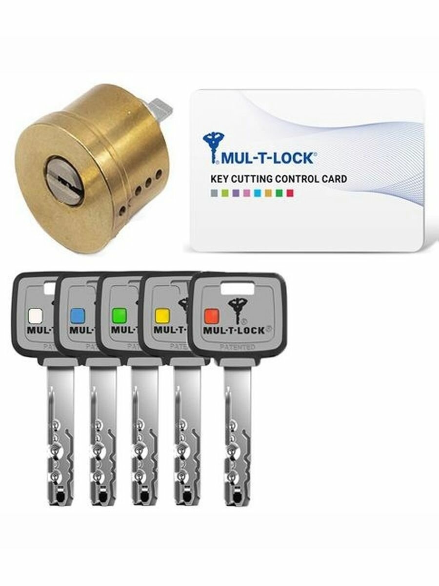 Цилиндр дверной (личинка замка) для Дед-Болта Mul-T-Lock MTL800 (MT5+) , золото
