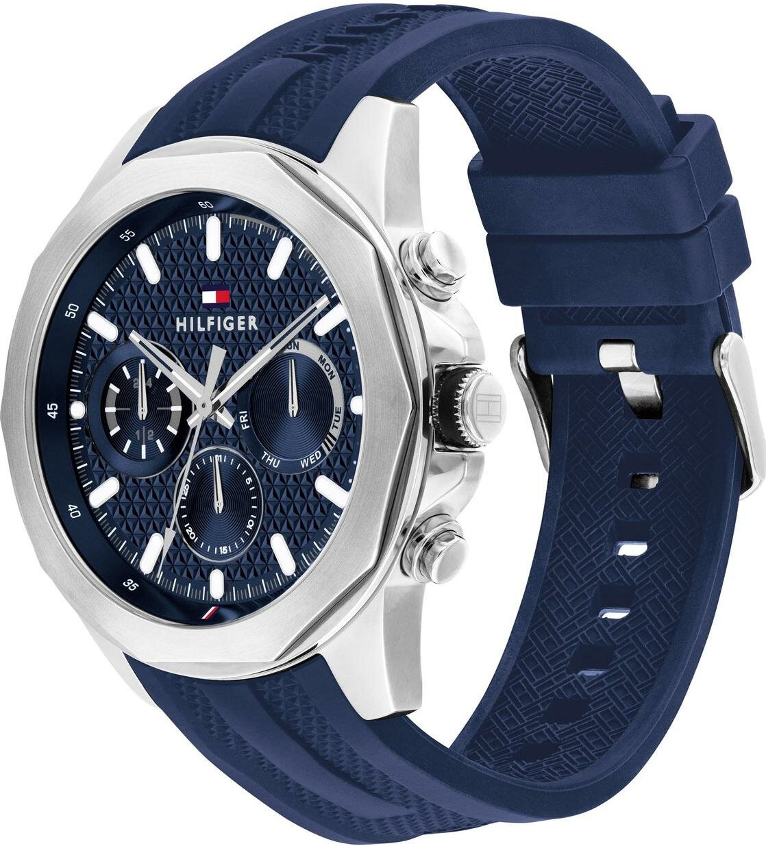 Наручные часы TOMMY HILFIGER, серебряный, синий — фото 1