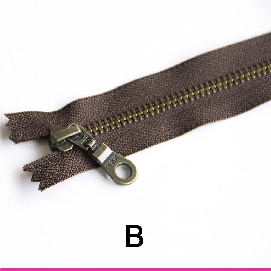 Молния YKK 5# бронзовая, 25 см, цвет B Dark Brown