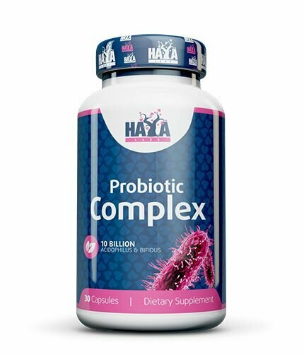 Haya Labs Пробиотик / 10 Billion Acidophilus & Bifidus Probiotic Complex/ Cтимулируют обмен веществ/ 30 капс.