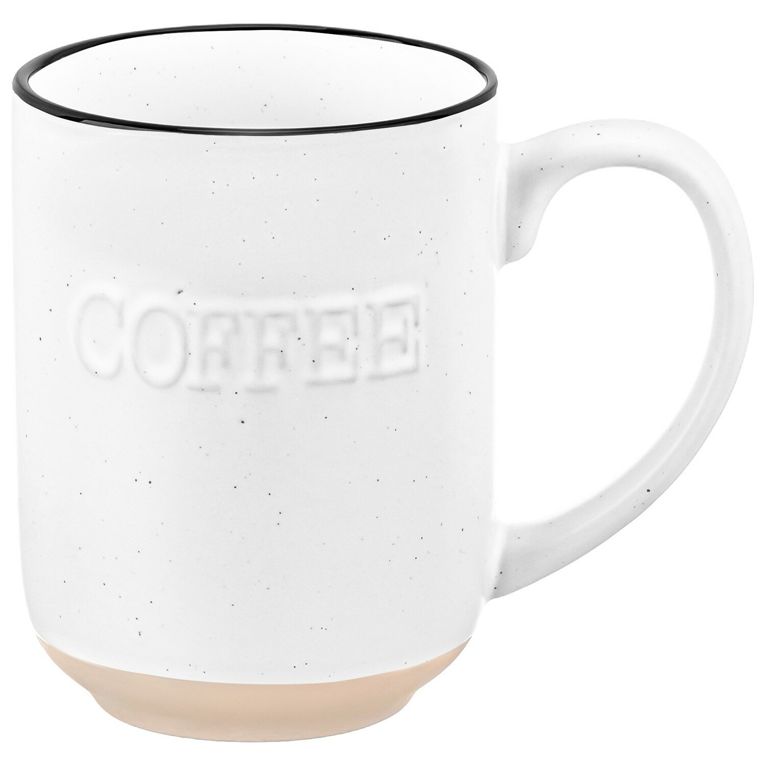 Elan Gallery Coffee кружка керамика белая 500 мл для кофе дома на кухне ежедневно