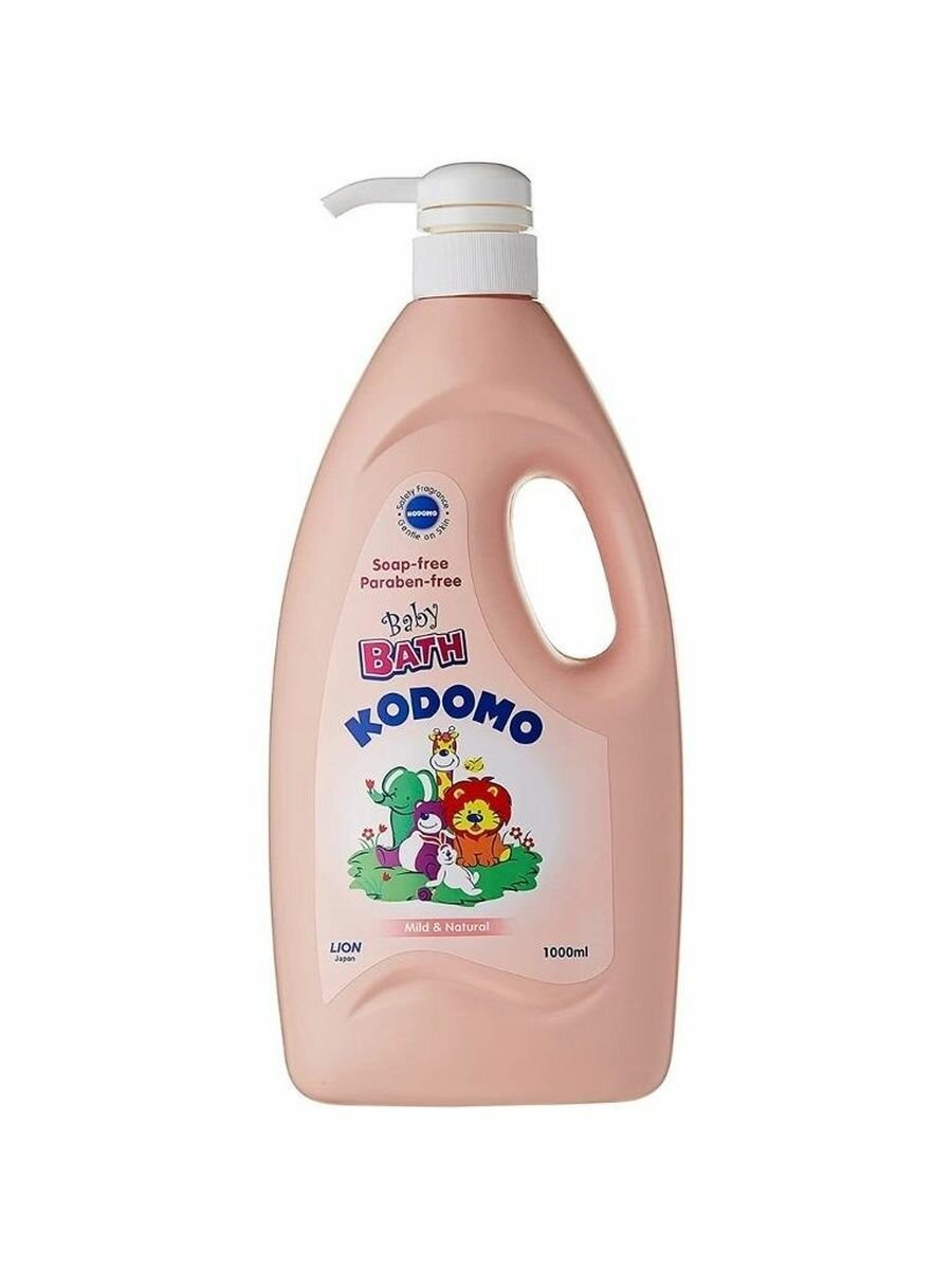 Пена для ванн детская LION Kodomo Мягкая и натуральная с дозатором, 1000 мл