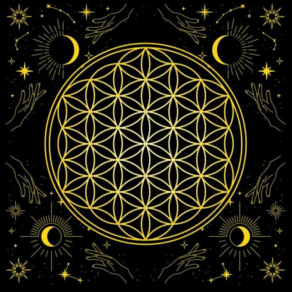 Скатерть Таро Цветок Жизни 123