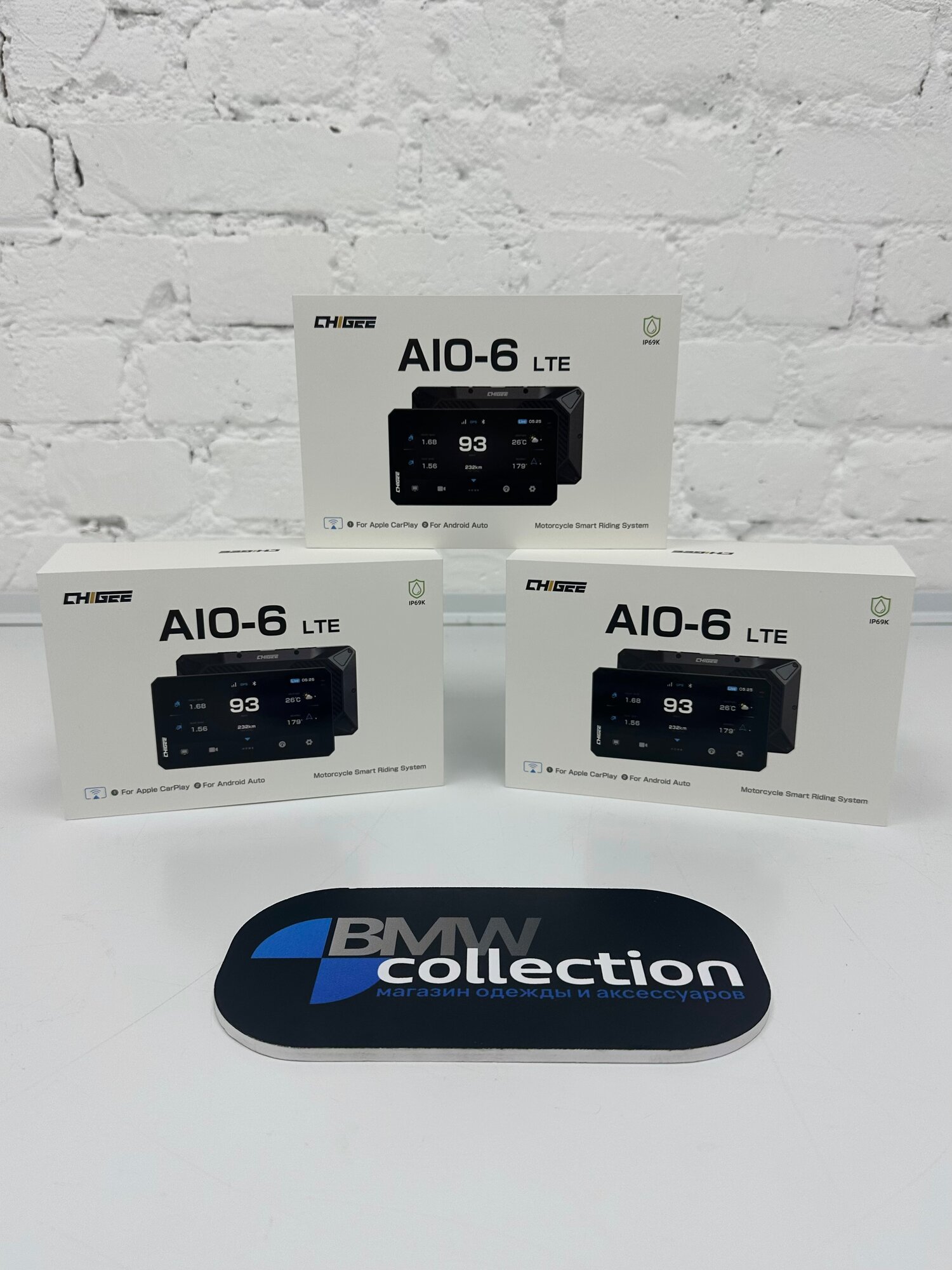 Устройство CarPlay chigee AIO-6 LTE, для мотоцикла, с GPS, LTE 4G