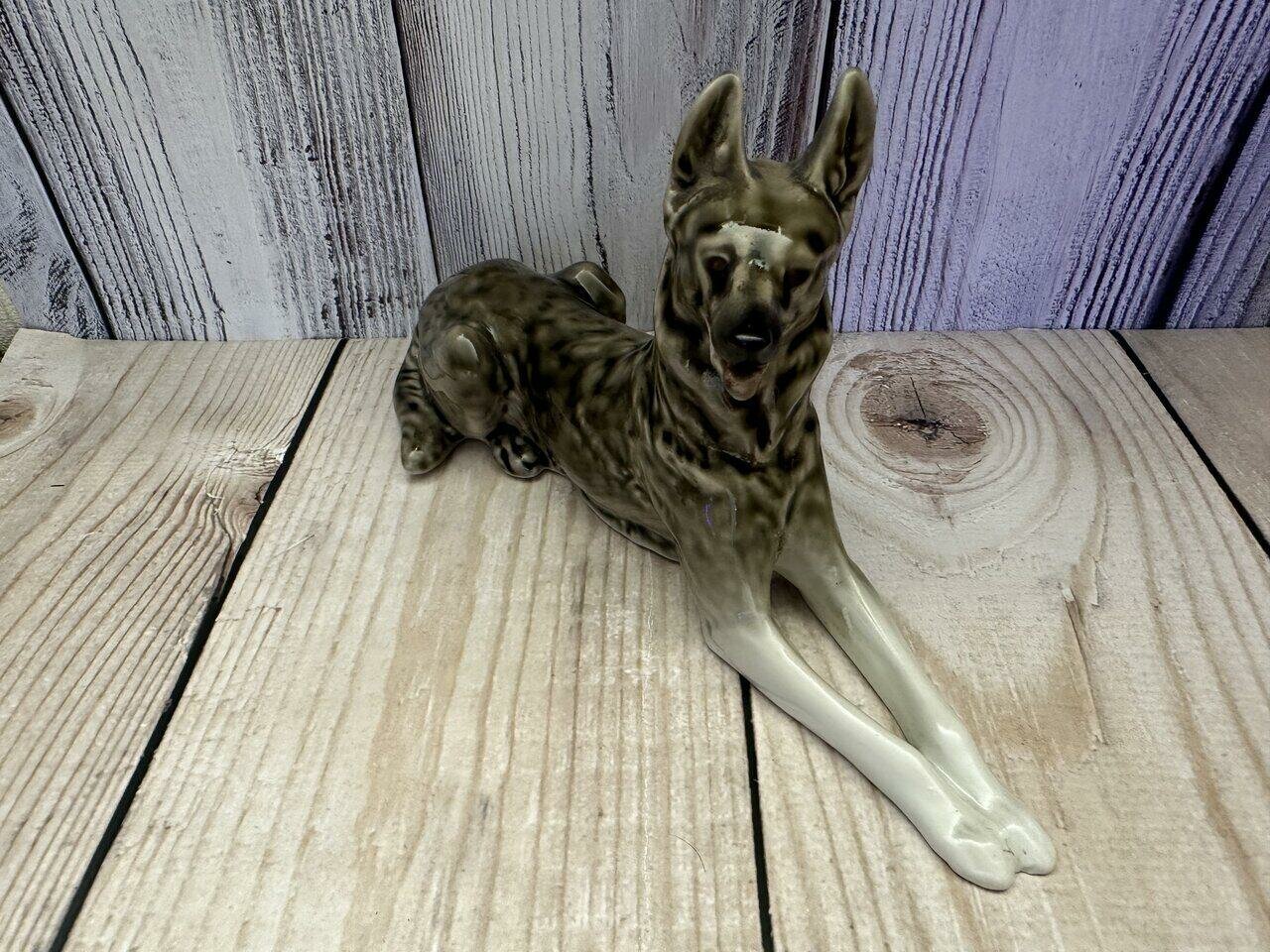 Статуэтка Овчарка Лфз СССР фарфор 70 год винтаж