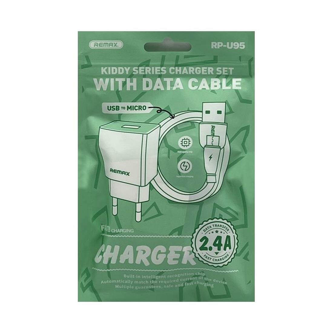 Сетевое зарядное устройство Remax RP-U95, 10W, c кабелем микро юсб